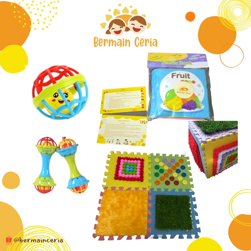 Jual PO Permainan anak Usia 3-6 bulan (Kerincing Teether, Softbook dan ...