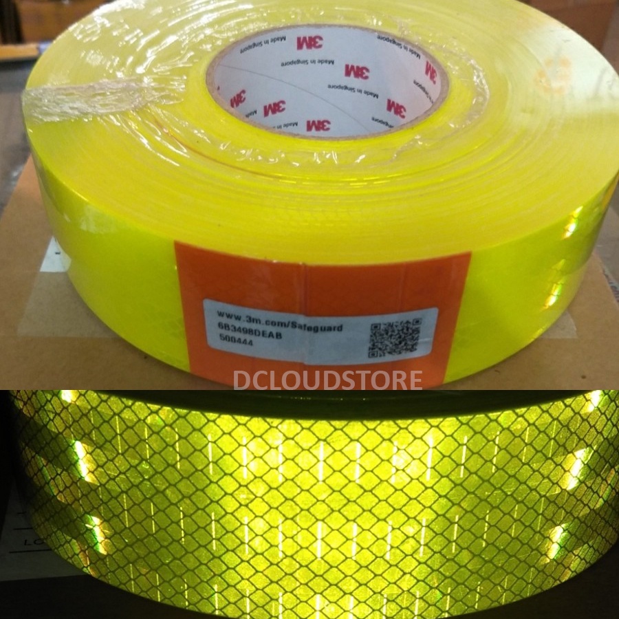 Jual Original Sticker 3M Scotchlite Tape 2 inch x 50 Yard Fluorescent ...