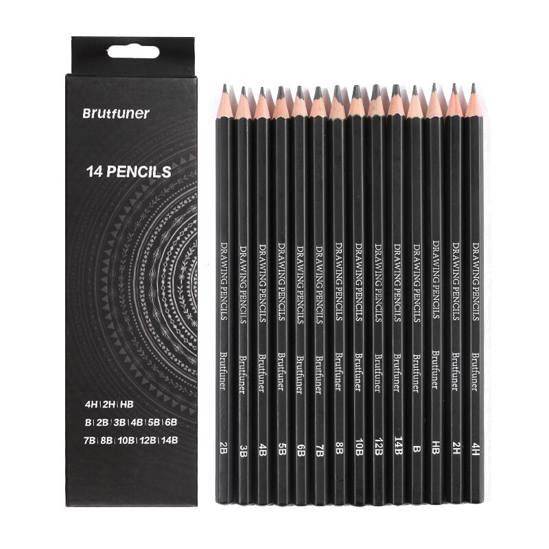 Jual Brutfuner 14 pcs Profesional Sketsa Pensil Sketsa untuk Artis ...