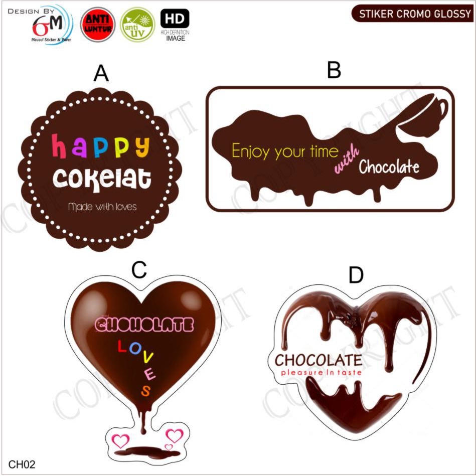 Jual Stiker Label Kue Chocolate Coklat | Shopee Indonesia