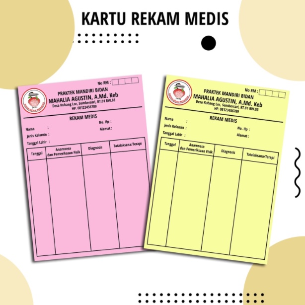 Jual kartu rekam medis A5/kertas rekamedis/kesehatan/kartu rekamedis ...