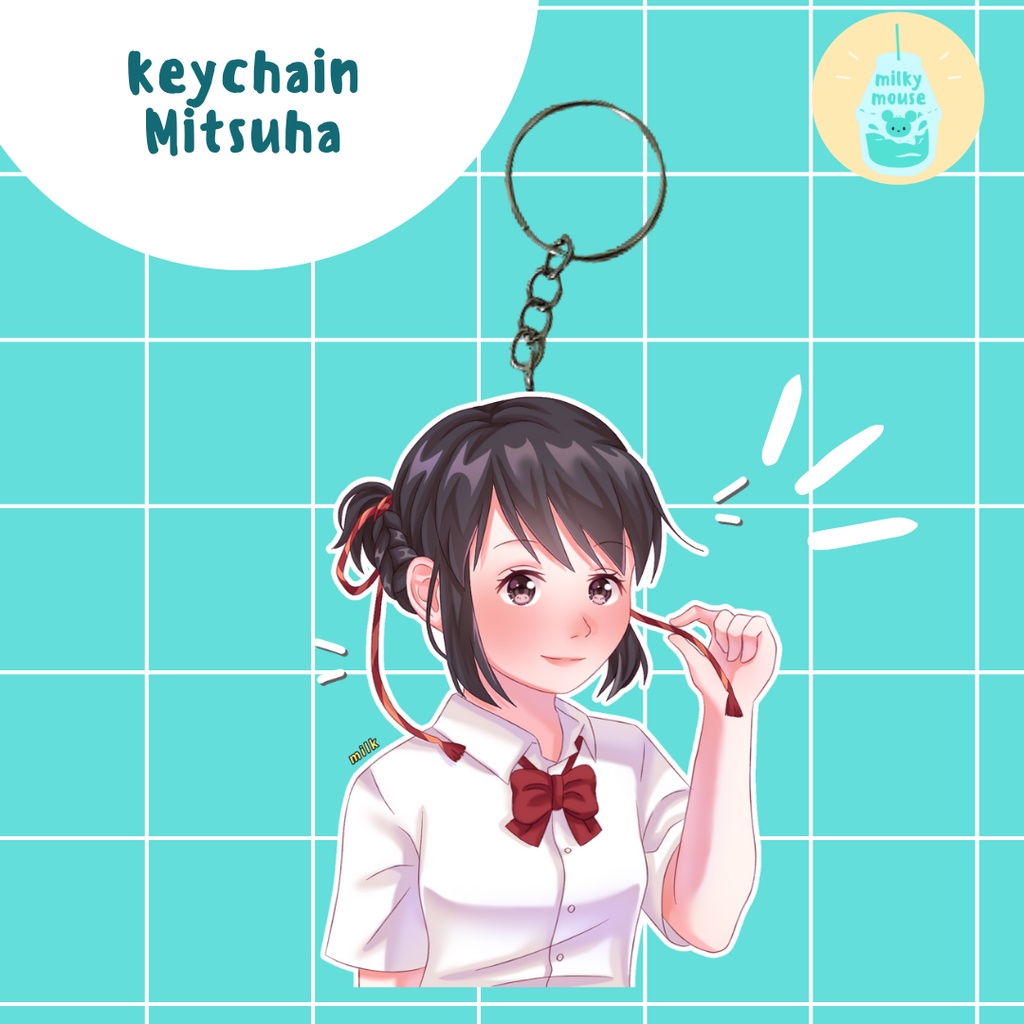 Jual Keychain Mitsuha Keyring Gantungan Kunci Mitsuha Your Name Kimi No ...