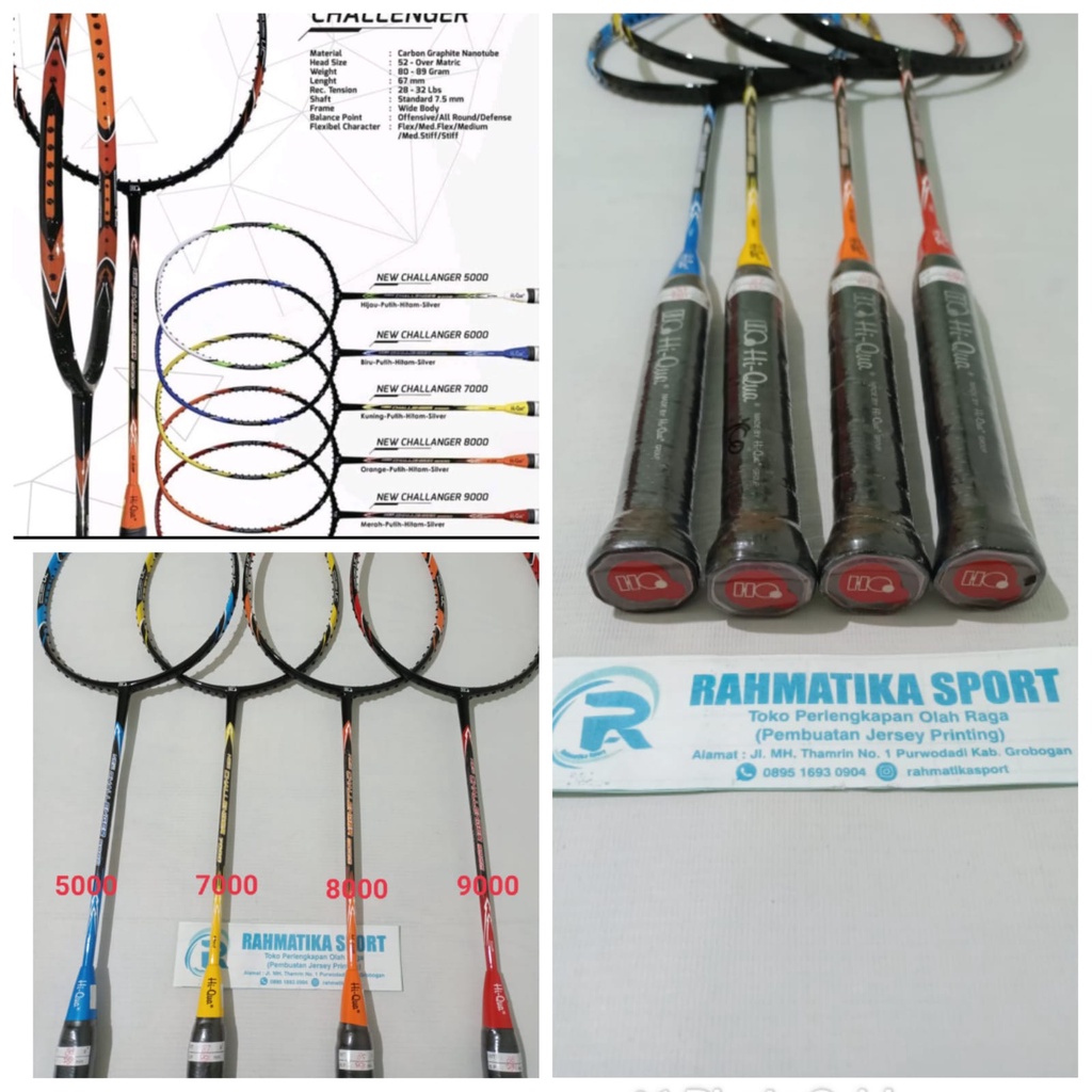 Jual Raket Badminton Hi Qua New Challenger ORIGINAL | Shopee Indonesia