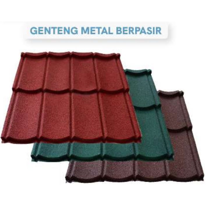 Jual ATAP GENTENG METAL BER PASIR BER WARNA JARAK RENG 38.5 CM 77 x 80 ...
