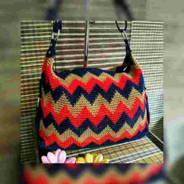 Jual tas rajut ring besar tribal | Shopee Indonesia