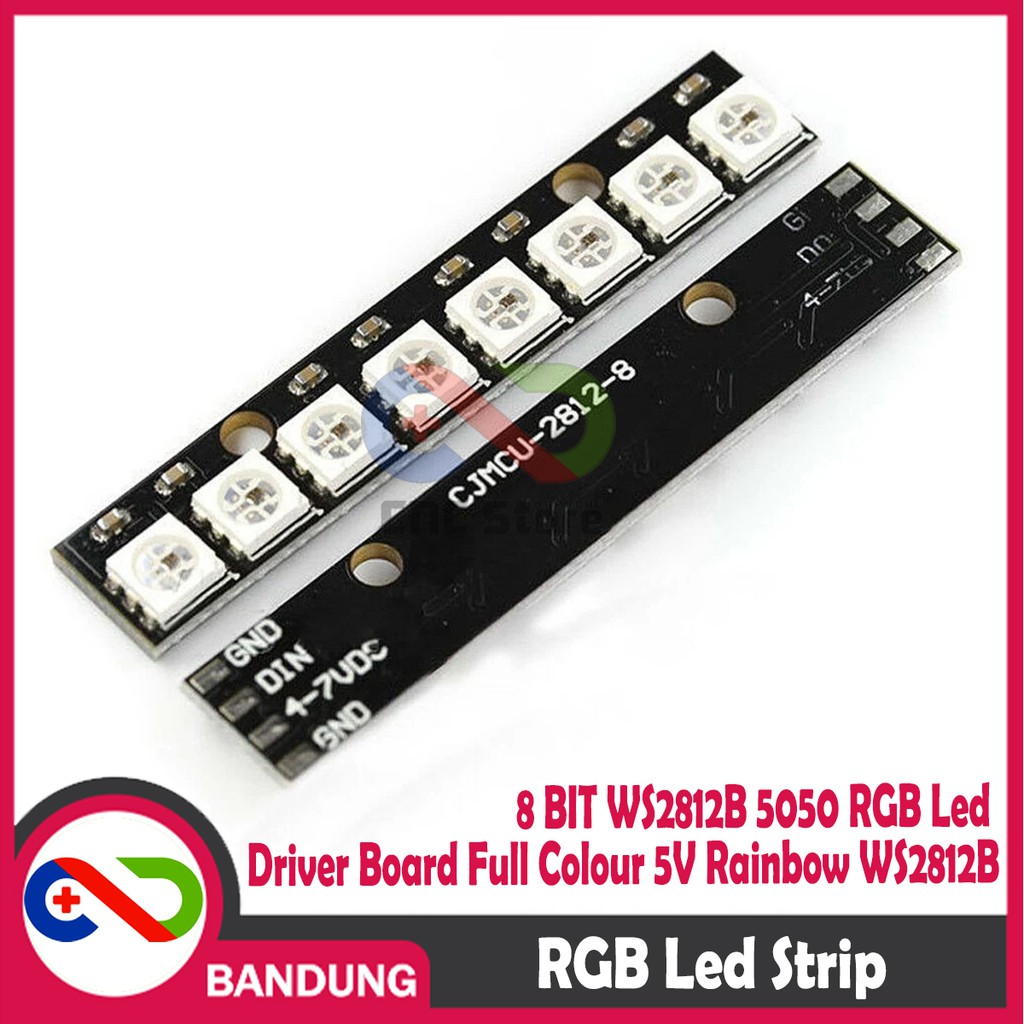 Jual 8 BIT WS2812B 5050 RGB LED DRIVER BOARD FULL COLOR 5V RAINBOW ...