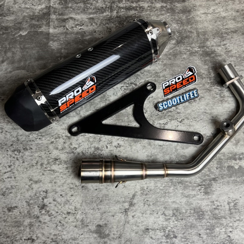Jual Knalpot Prospeed cnc Black Carbon For Vespa Matic iget 3V | Shopee ...