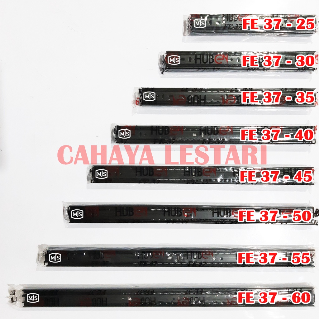 Jual Rel Laci Full Extension Double Track Ball Bearing HUBEN FE 37 - 55 ...