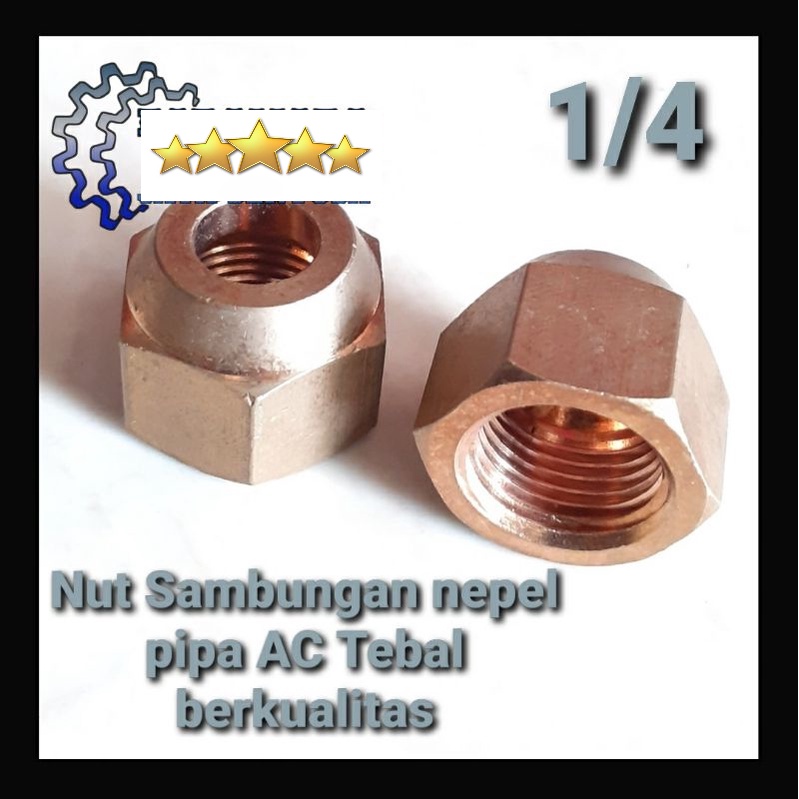 Jual nut nepel sambungan pipa AC 1/4 | Shopee Indonesia