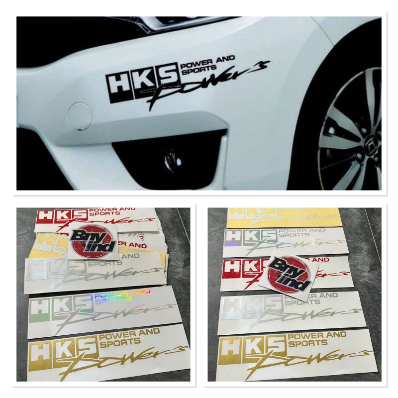 Jual STICKER HKS POWER Stiker MOBIL STICKER MOTOR CUTTING | Shopee ...