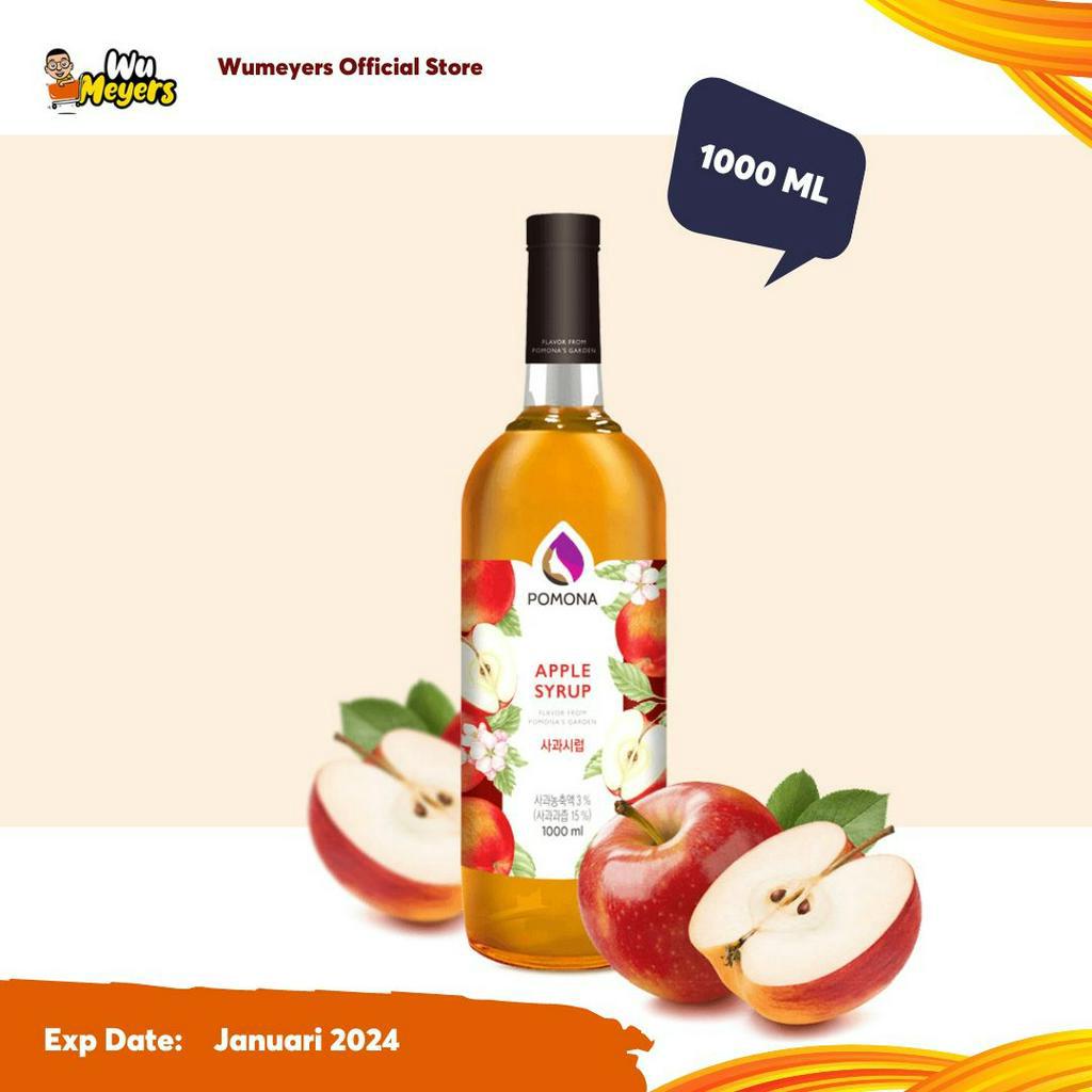 Jual Pomona Apple Syrup 1000 ml Sirup Pomona Apel 1000 ml | Shopee ...
