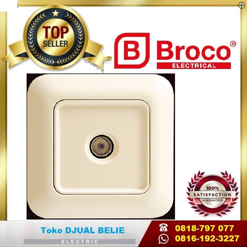 Jual "BROCO" Gracio 4183 Antenna Socket Outlet for Flush Mounting Cream ...