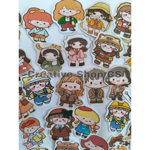 Jual (ISI 10 STIKER )STICKER GIRLS KAWAII / STIKER CEWEK / AESTHETIC ...