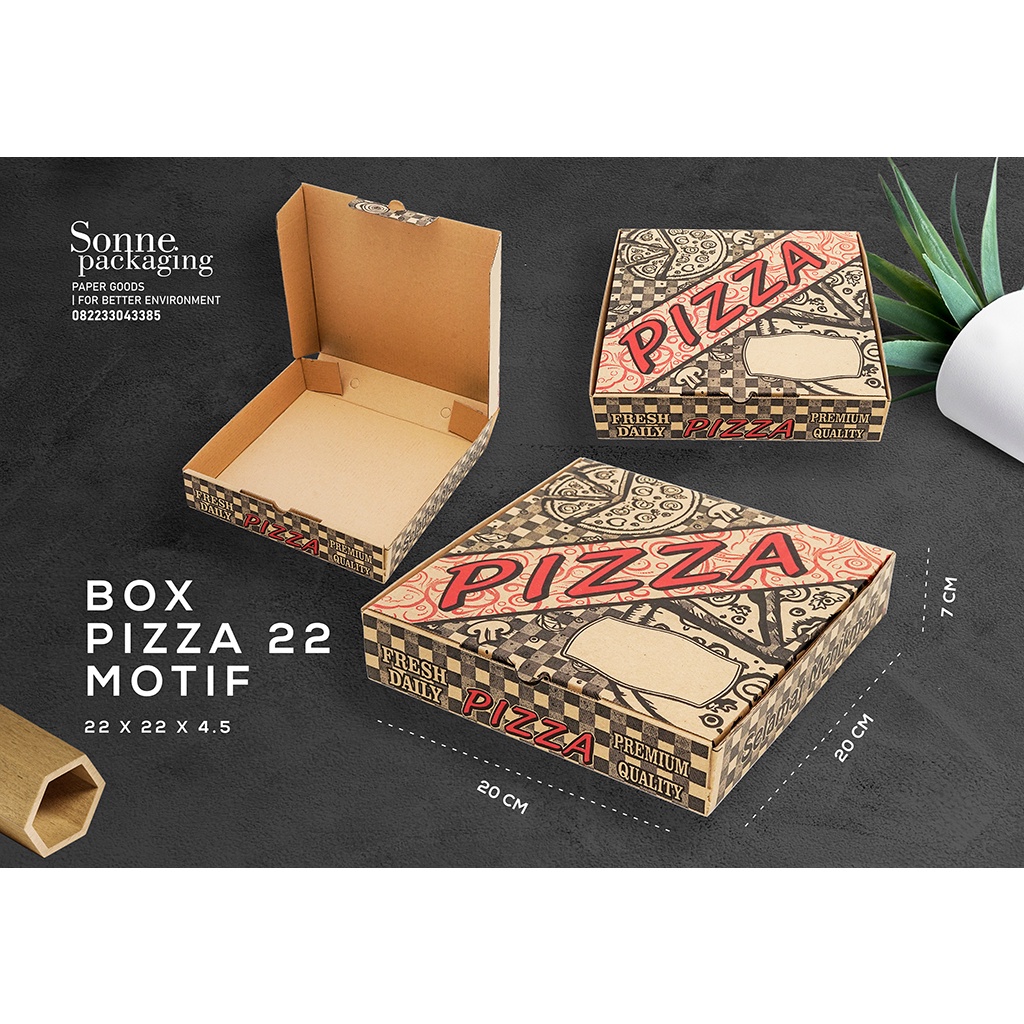 Jual Dus Pizza/Box Pizza uk. 22x22x4,5/Kotak pizza 22/Kardus Pizza Uk ...