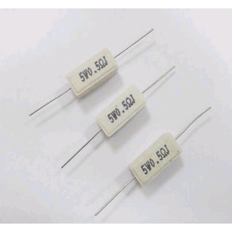Jual Resistor Kapur 0,5 Ohm - 5 Watt | Shopee Indonesia