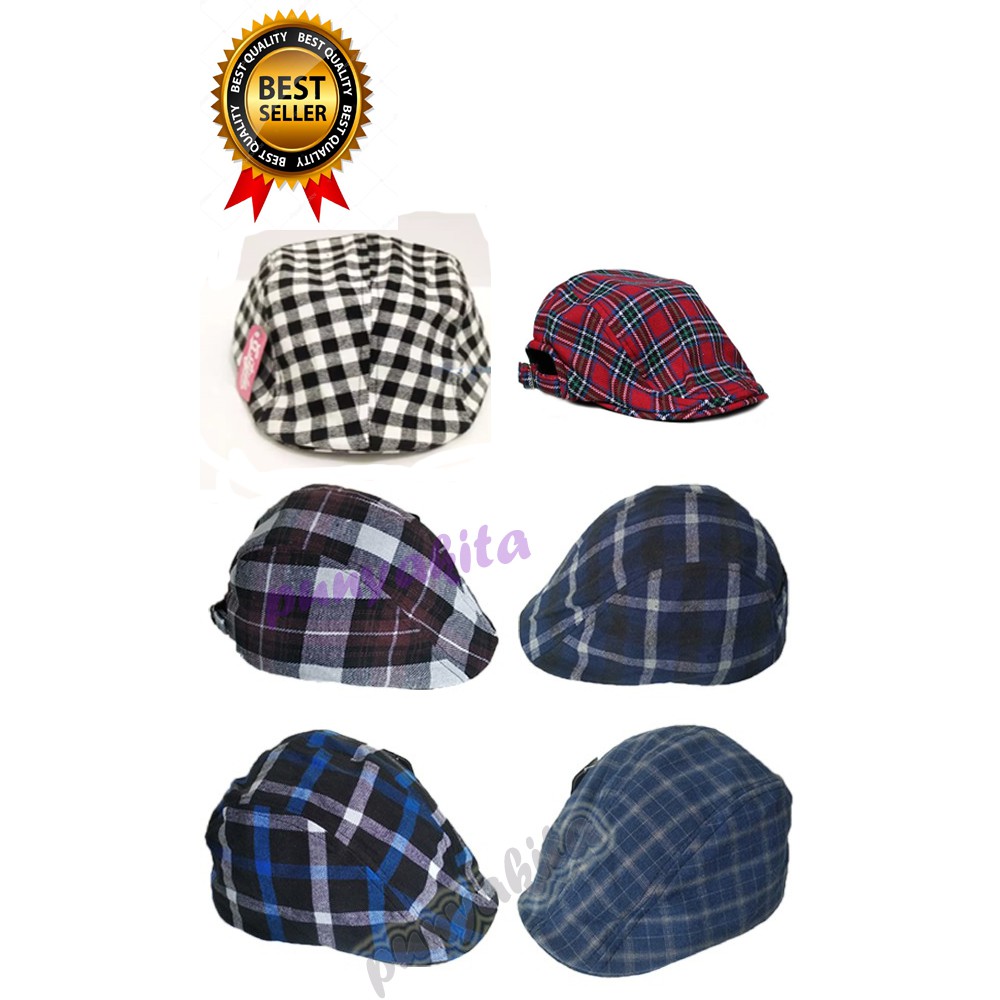 Jual Topi Pet Pelukis Dewasa Remaja Bermotif Kotak kotak | Shopee Indonesia