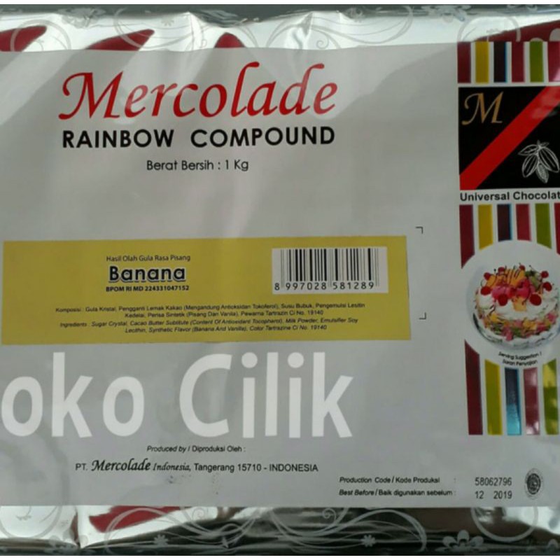 Jual coklat blok compound banana pisang kuning topping makan minum ...