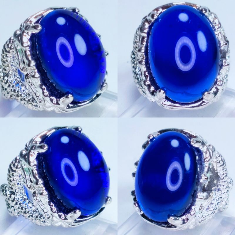 Jual Batu Cincin Blue King Sapphir Obsidian Termurah | Shopee Indonesia