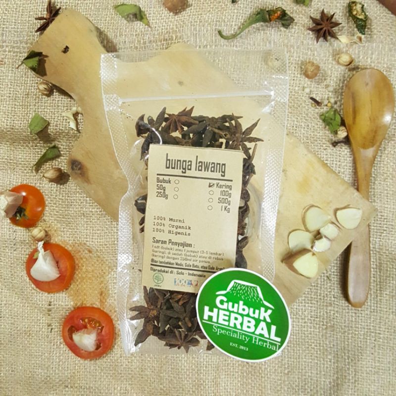 Jual PEKAK KEMBANG BUNGA LAWANG KERING 100 GRAM - Illicium Verum ...
