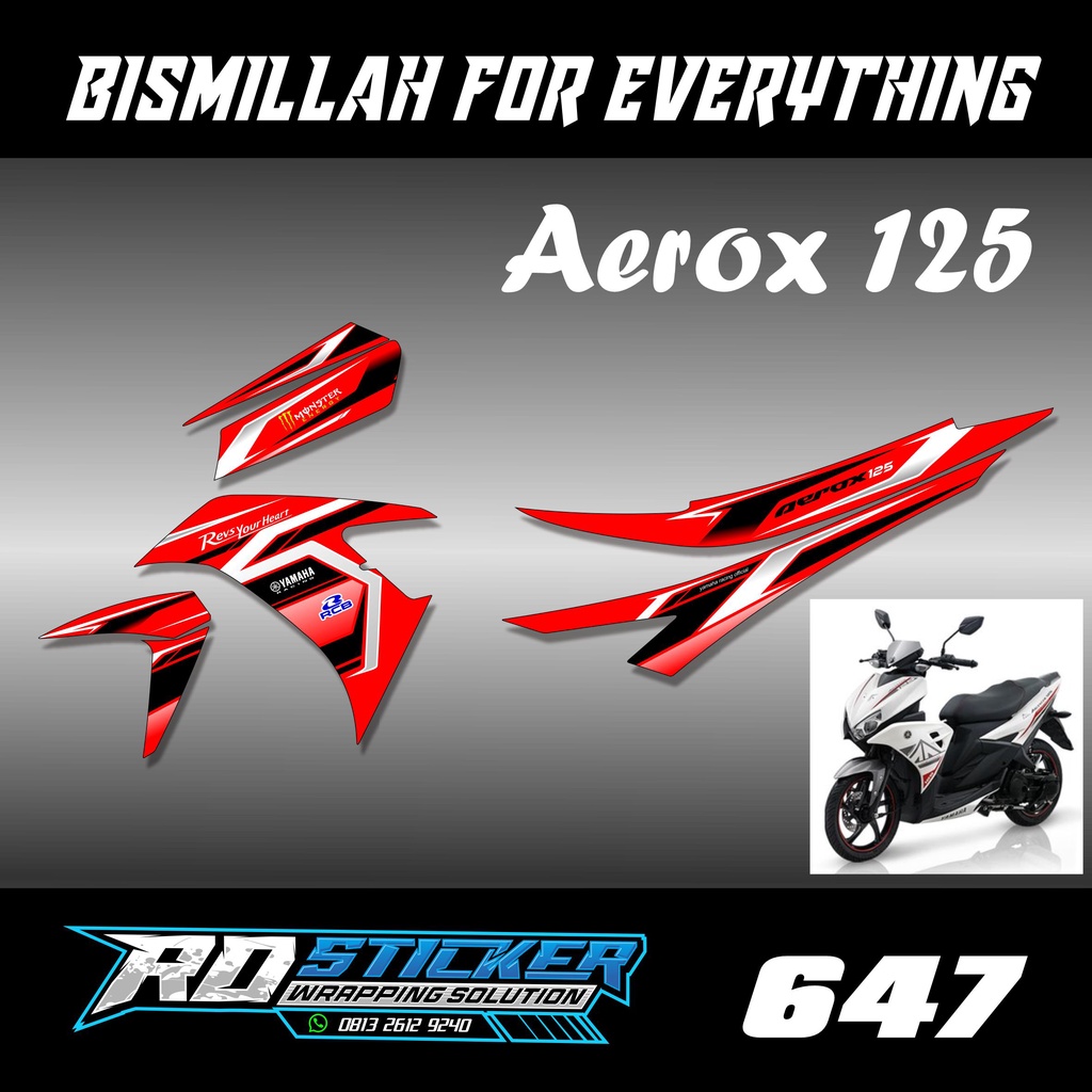 Jual STRIPING AEROX 125 STICKER YAMAHA AEROX 125 STIKER STRIPING AEROX ...