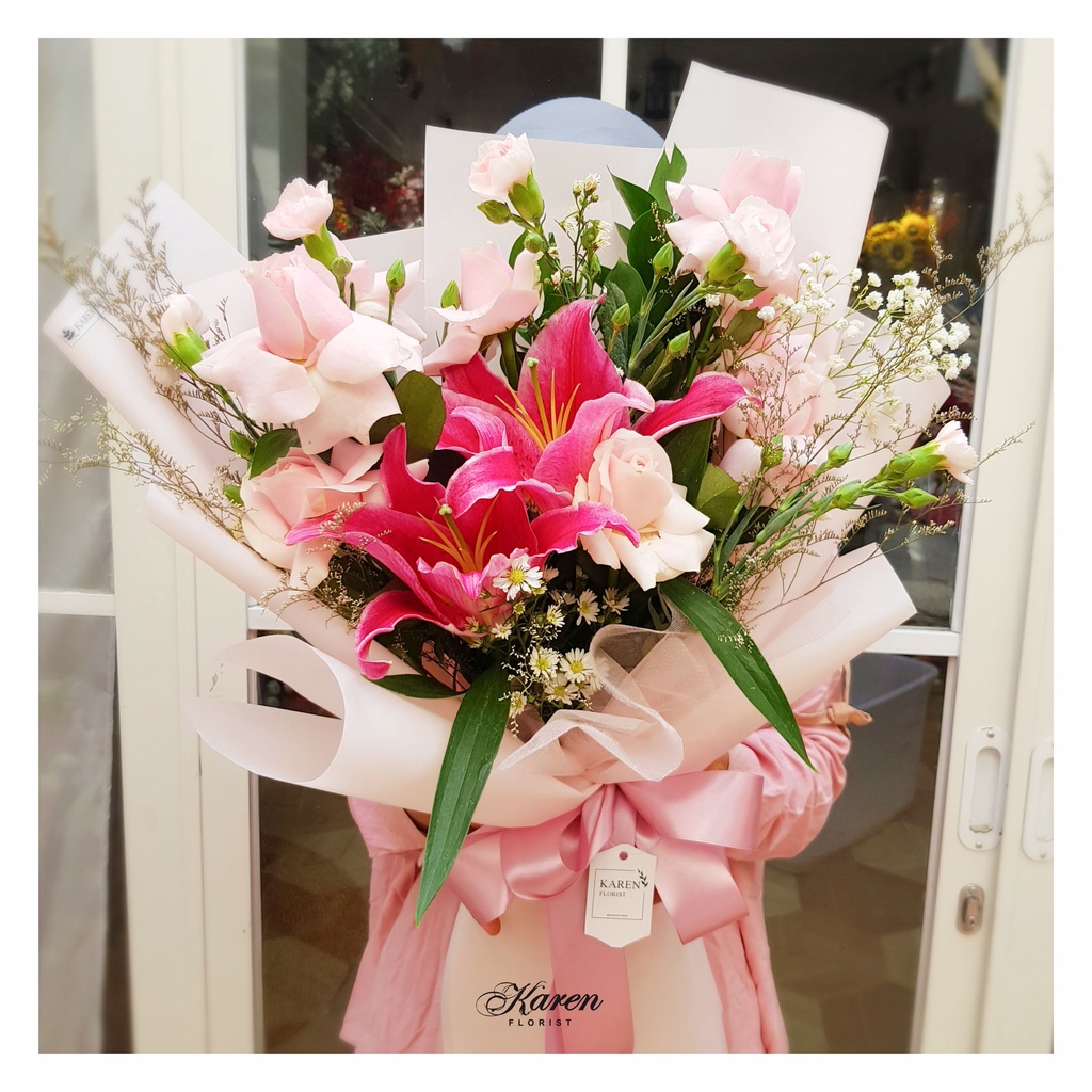 Jual buket bunga valentin buket wisuda buket fresh flower | Shopee ...