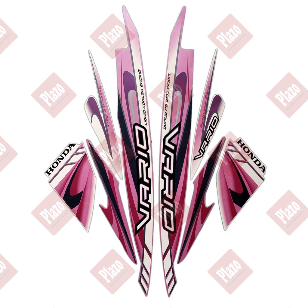 Jual stiker motor / striping honda vario cw 110 2009 pink-putih ...