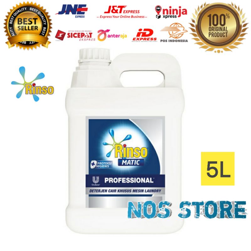 Jual Rinso Matic Detergent Liquid Professional 5 Liter | Shopee Indonesia