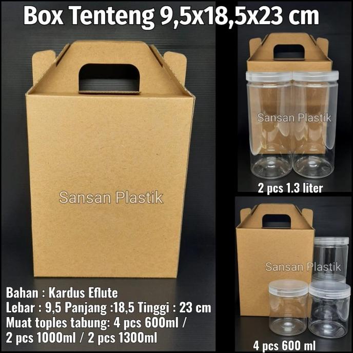Jual Kardus take away 9,5x18,5x23 cm isi 10 / Box toples tabung / Box ...