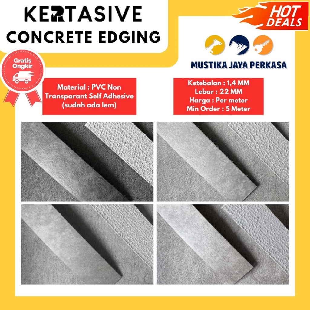 Jual Edging Kertasive Concrete Edging PVC Interior Edging HPL List Meja ...