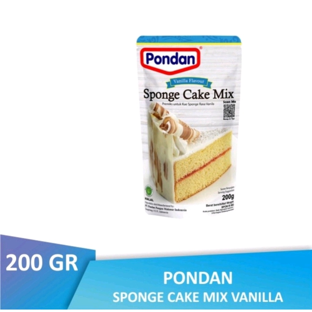 Jual PONDAN SPONGE CAKE 200GR ( VANILLA, COKLAT DAN PANDAN ) | Shopee ...