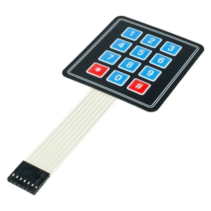 Jual Hiz 4x3 Matrix 12 Key Array Membrane Switch Keypad Keyboard 3x4 ...