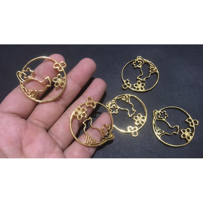 Jual Cat bezel kucing moon bezel resin frame bingkai resin cherry ...