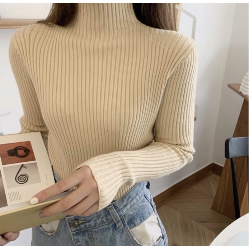 Jual READY!!! Inner Rajut Turtleneck Premium Lengan Panjang Import ...