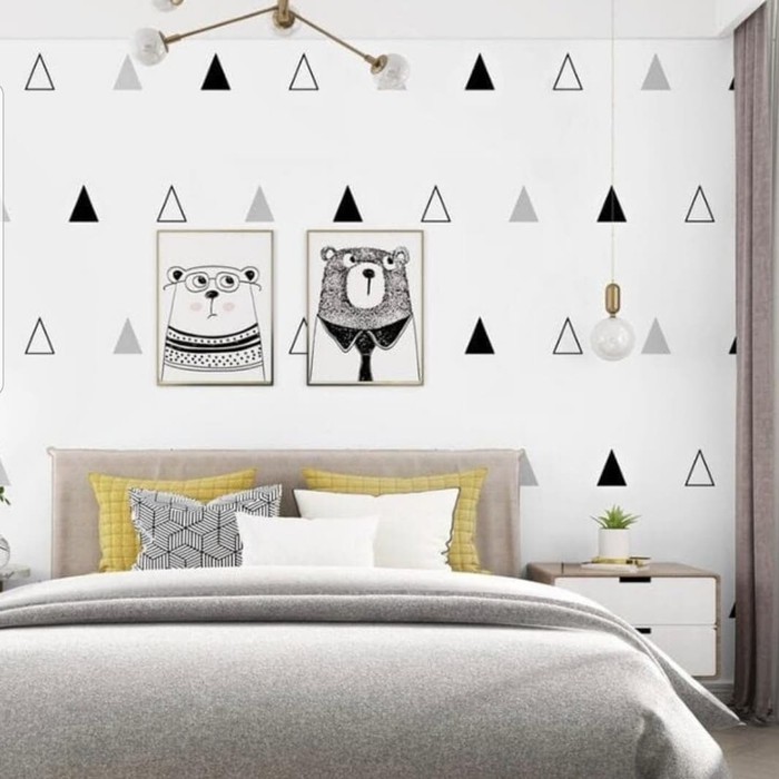 Jual Wallpaper KECIL KECIL SEGITIGA - Wall Sticker Dinding 9M X 45CM ...