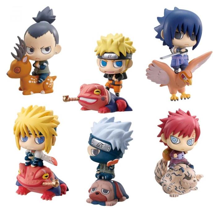Jual figure set naruto chibi figure gaara shikamaru kakashi sasuke ...