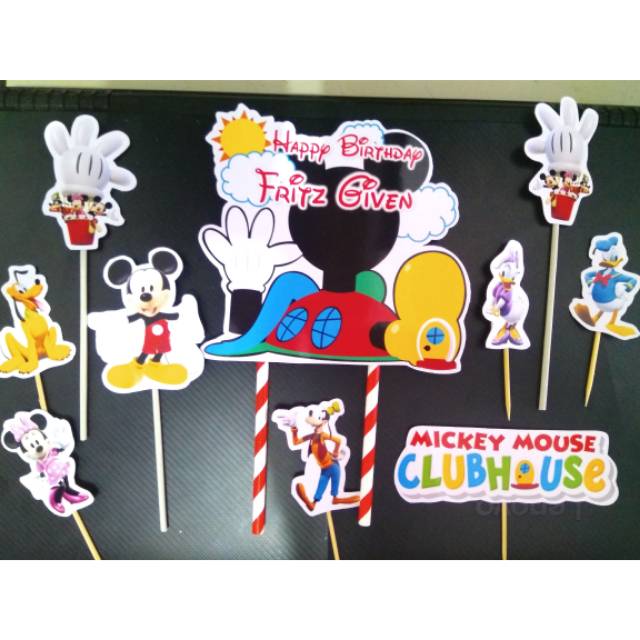 Jual topper hiasan kue mickey mouse club house miki miky | Shopee Indonesia