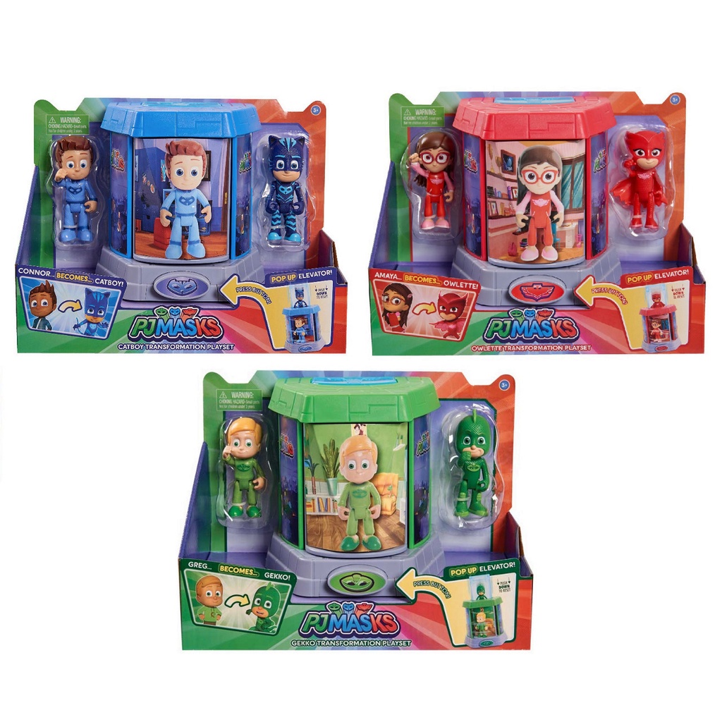 Jual PJ Masks Transformation Elevator Playset with Catboy Owlette Gekko ...