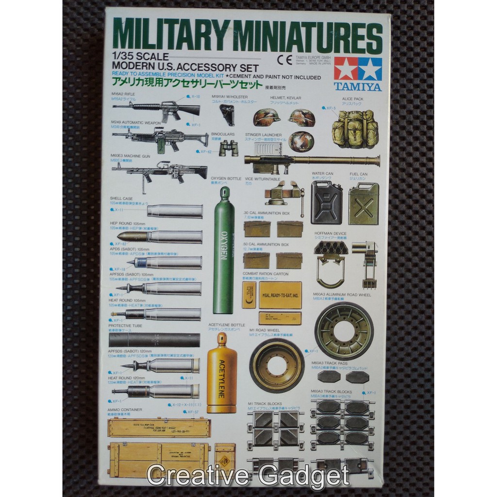 Jual 4 US tank Crew + U.S. Modern US Accessory Set - Model Kit Tamiya 1 ...