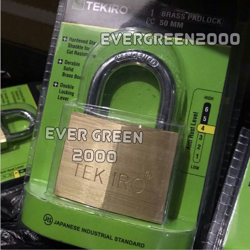 Jual Gembok Kuningan 50 mm TEKIRO - Kotak 50x37 mm - Tinggi Total 70 mm ...