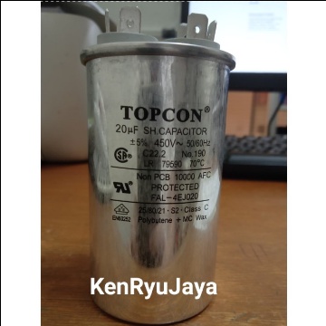 Jual Kapasitor AC 20uf 450 Vac Topcon | Shopee Indonesia