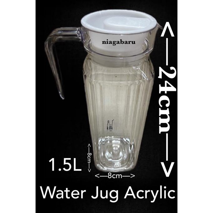 Jual Water Pitcher Water Jug Botol Tempat Minum Akrilik 1.5 Liter ...