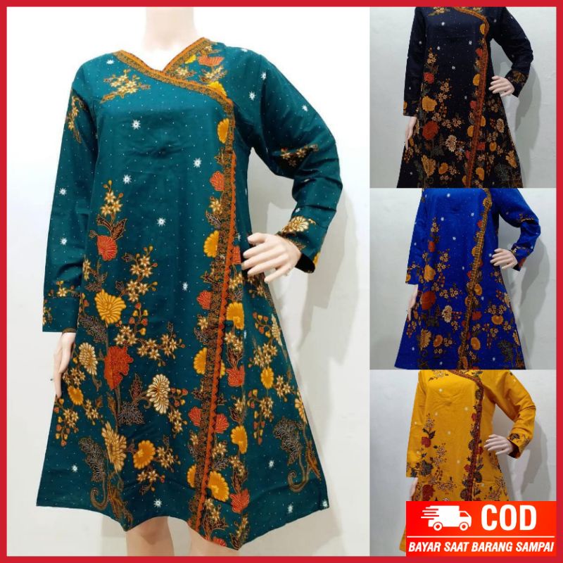 Jual BAJU BATIK WANITA | TUNIK BATIK | BEST SELLER | JUMBO LD 120 CM | BATIK WANITA | TUNIK ...