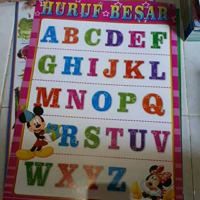 Jual Poster Edukasi Anak Mengenal Huruf Besar, Abjad Indonesia | Shopee ...