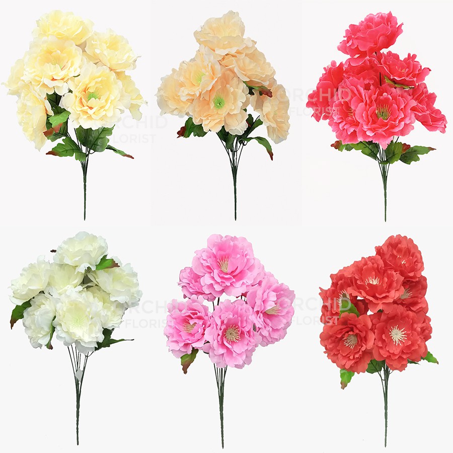 Jual Bunga Artificial/ Palsu Peony Blush X7 | Shopee Indonesia