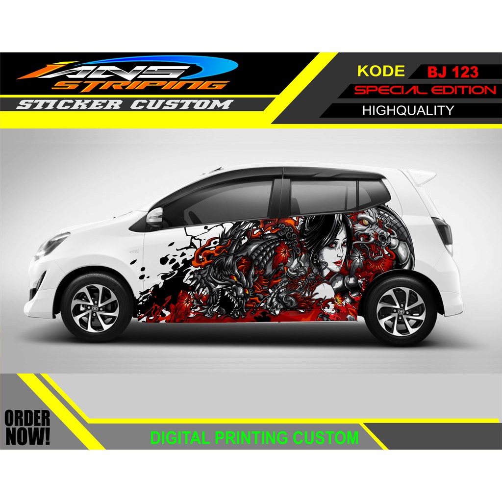 Jual STICKER MOBIL AGYA AYLA / STIKER MOBIL / DECAL STICKER MOBIL ...
