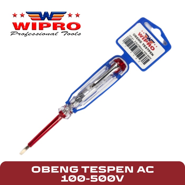Jual WIPRO Obeng Tespen AC 100-500 V (-) 3,5x140MM TESPEN LISTRIK OT-01 ...