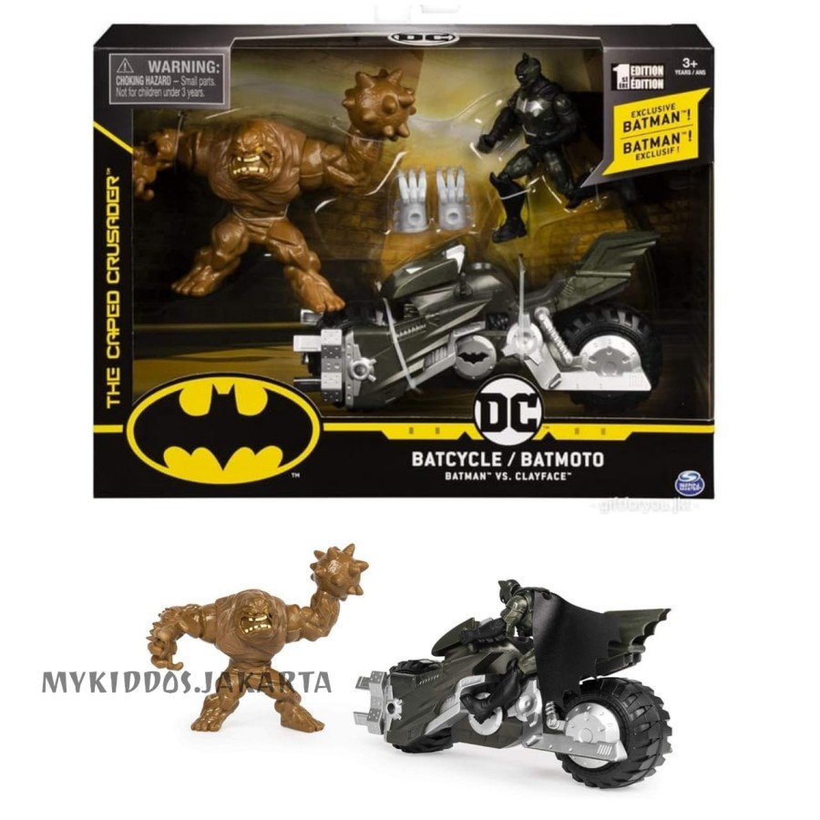 Jual DC Batman X Clay Face Figure With Batcycle Batmoto Spin Master ...