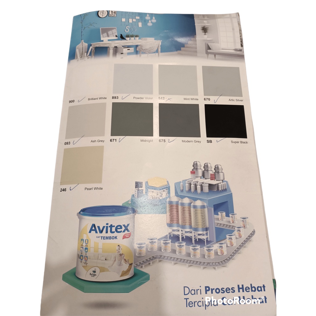 Jual Cat AVITEX 1kg Cat Tembok dan Plafon Gypsum AVITEX 1 kg AVIAN ...