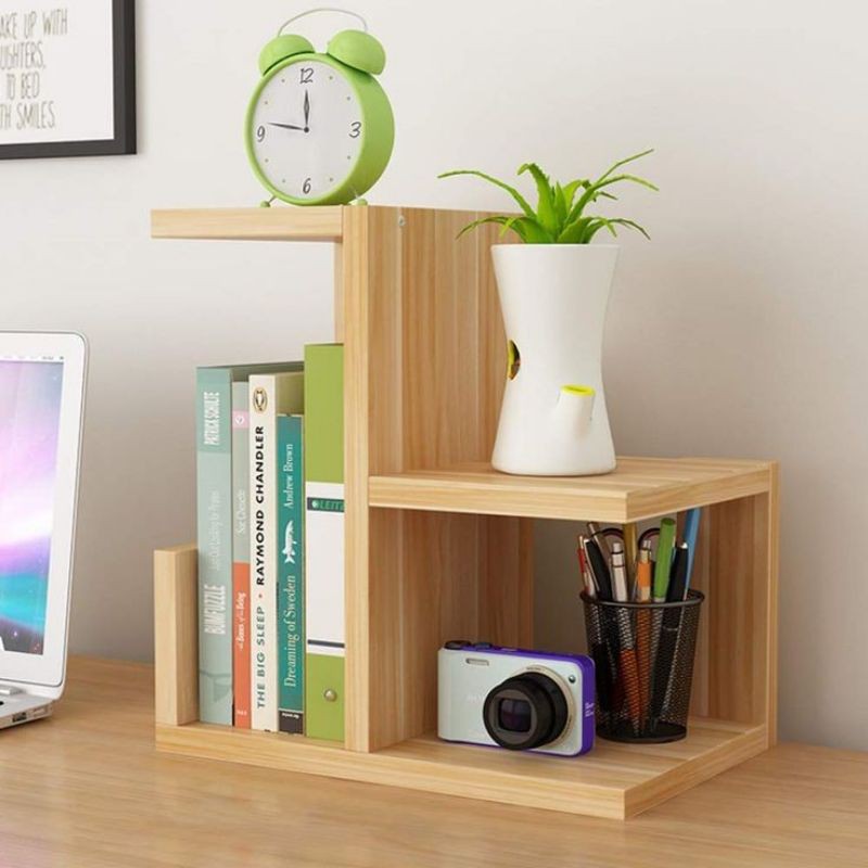 Jual rak buku minimalis cantik natural | Shopee Indonesia