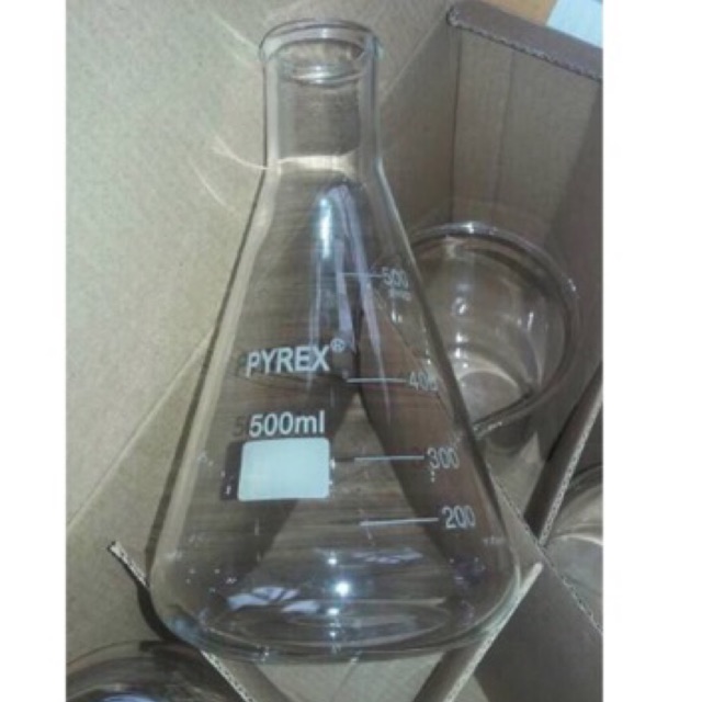 Jual Erlenmeyer flask 500 ml pyrex /Erlenmeyer pyrex/Erlenmeyer 500 ml ...